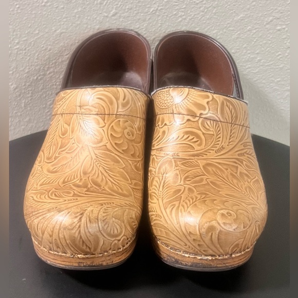 Dansko | Shoes | Dansko Professional Tooled Clogs Gold Paisley ...
